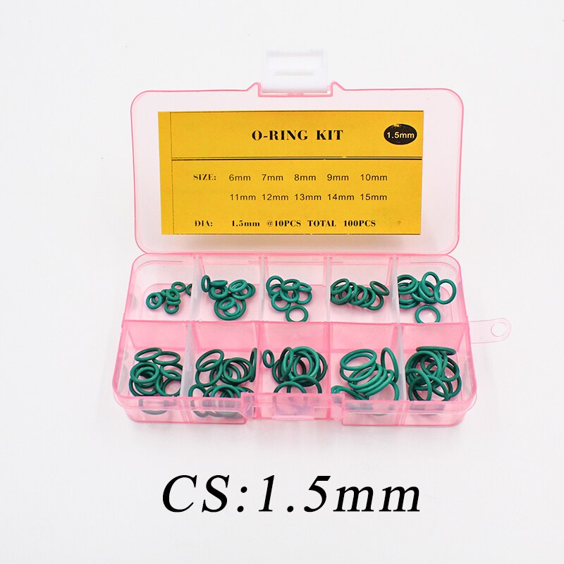 Thickness 1.5mm green rubber ring FKM O ring seal ... – Vicedeal