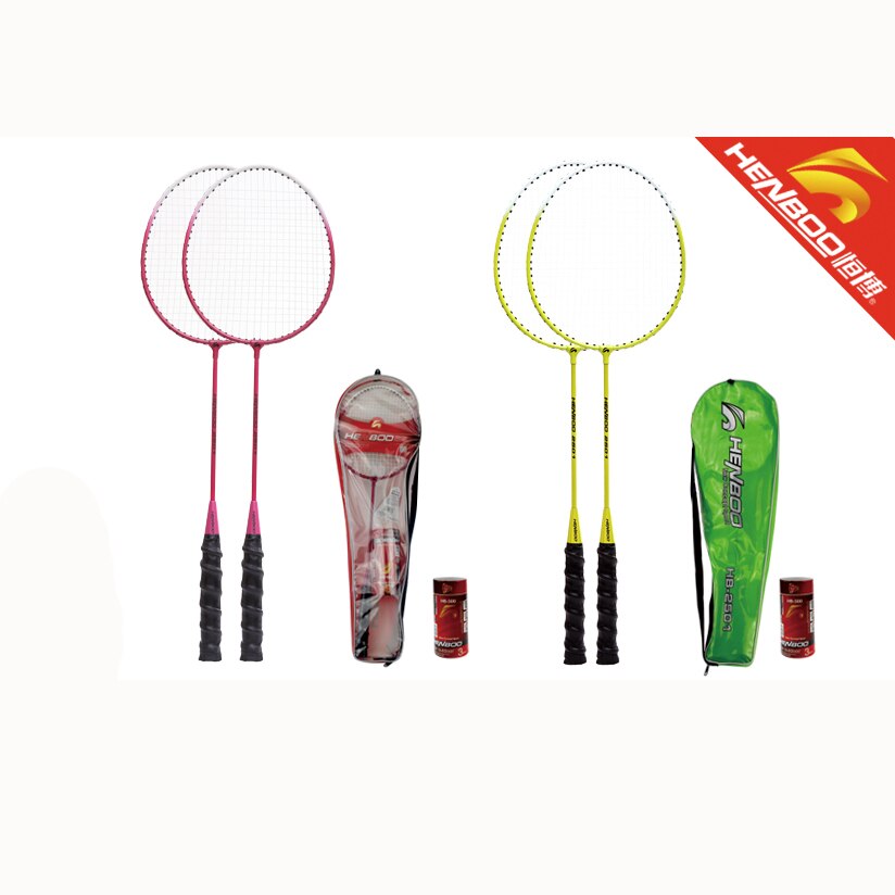 HENBOO Badminton Racket Set Family Double Iron All... – Grandado