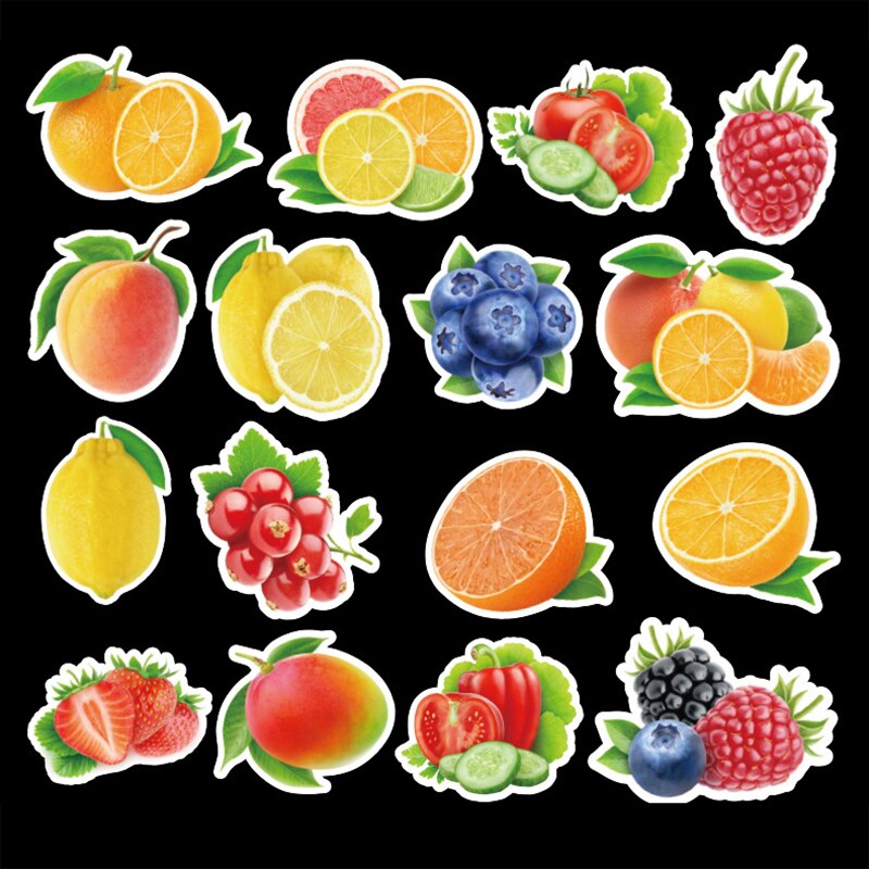 100pcs Fruit Vegetable Green Plant Doodle Stickers... – Vicedeal