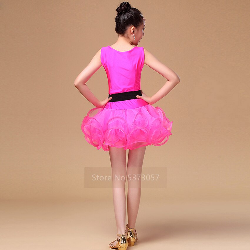 100-160CM Latin Dance Dress Tutu Ballroom Competit... – Grandado