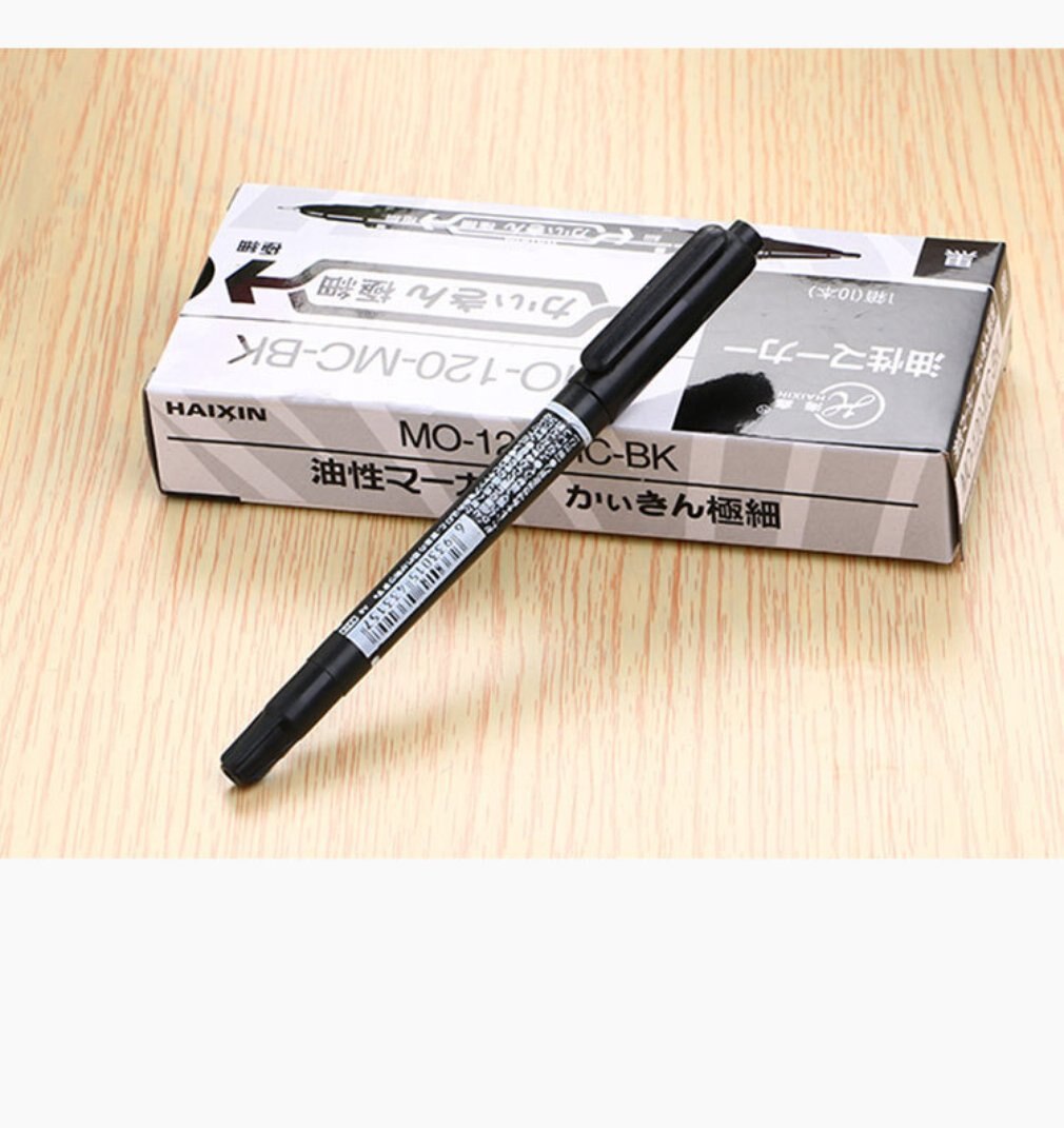 Black Ultra-fine Double-end Marker Pen Small-end P... – Grandado