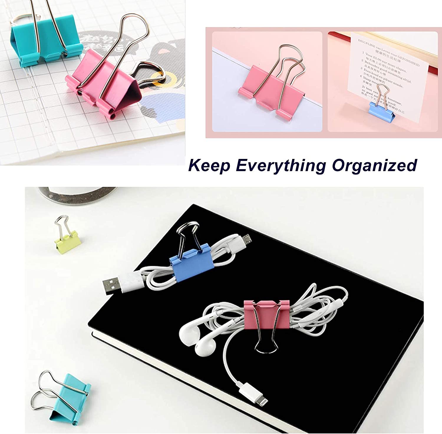 Clip de papel metálico de 25MM y 32MM, Clips de co... – Grandado