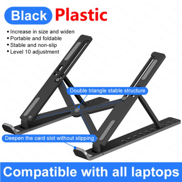 10 Gear Adjustment Portable Laptop Stand Support B... – Vicedeal