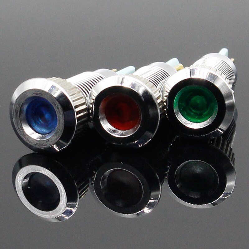 Metal Indicator light LED 8mm waterproof Signal la... – Vicedeal