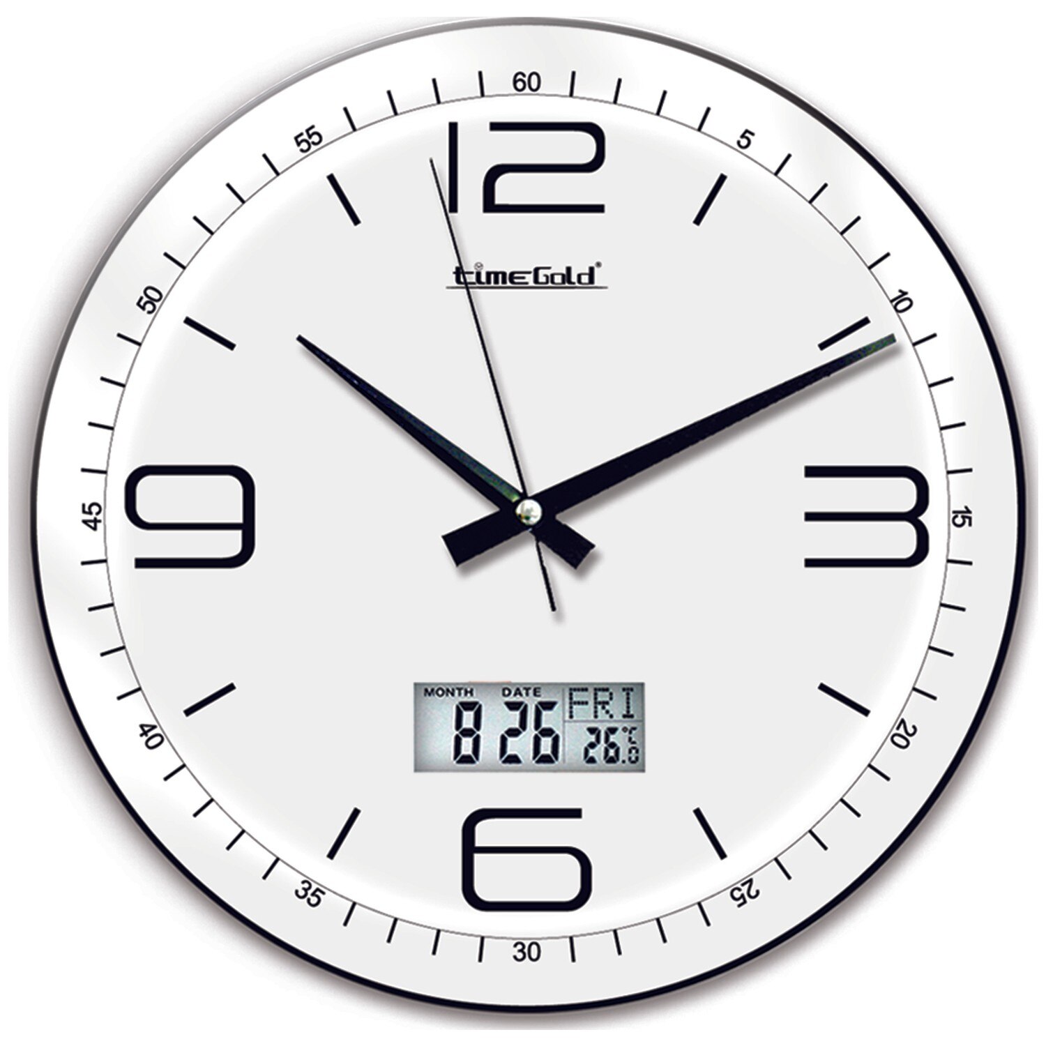 SERESSTORE Time Gold Royal Wall Clock-35cm Curved ... – Grandado