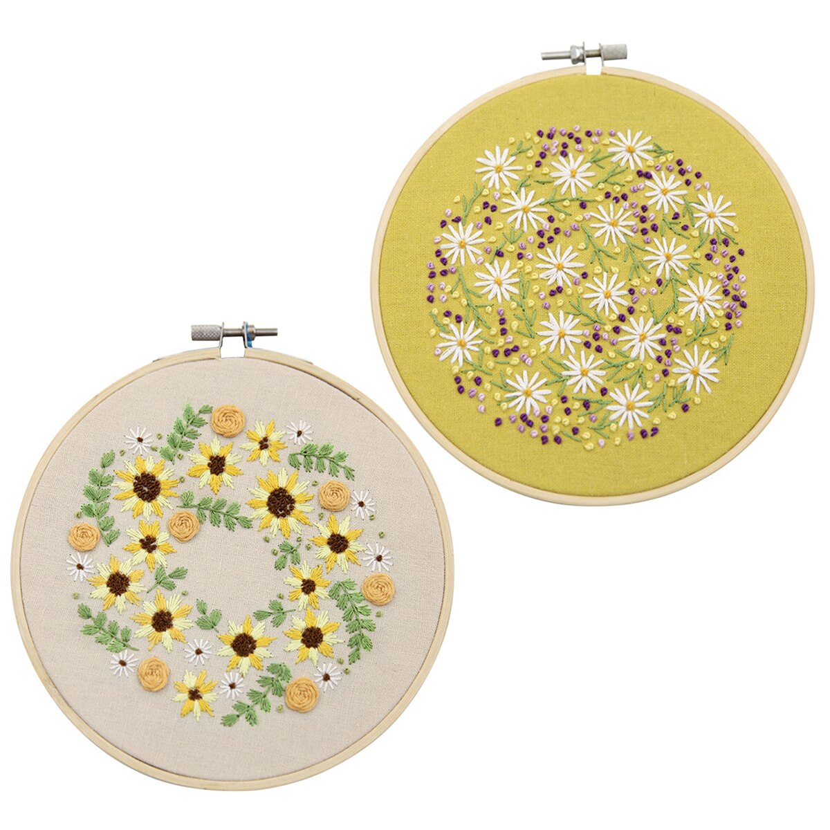 2 uppsättningar broderi startpaket blommiga korsst... – Grandado