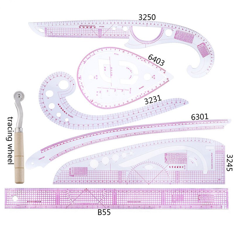 Miusie 7 st/set linjal skräddare måttsats klar söm... – Grandado