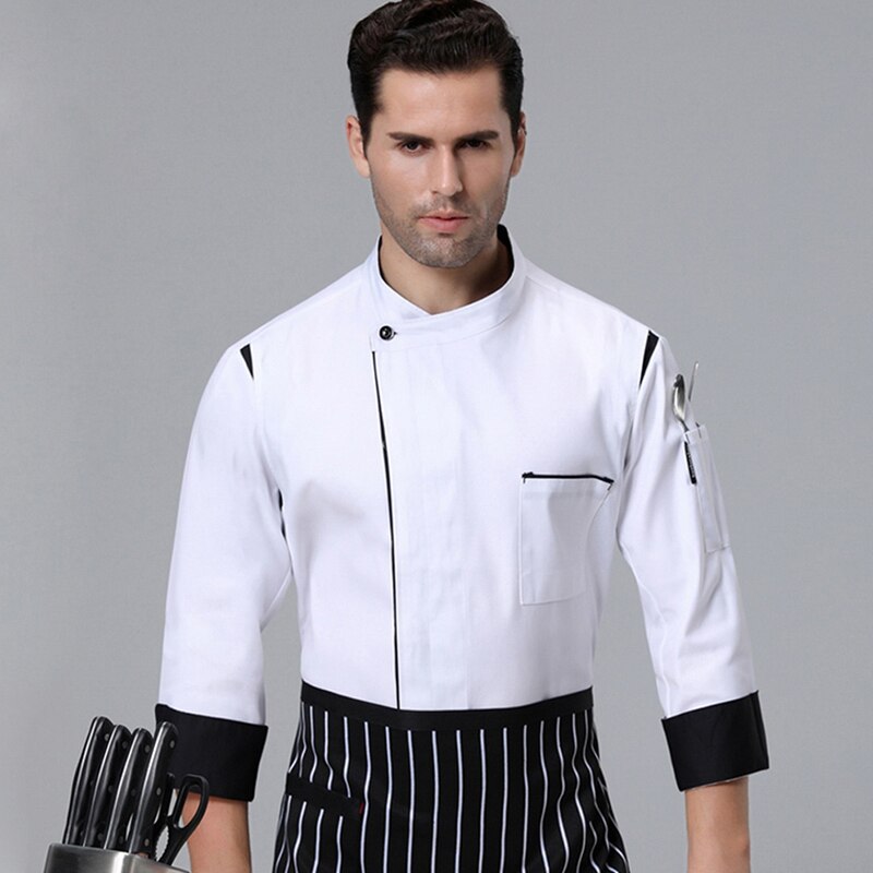 Long Sleeve Chef Clothes Uniform Restaurant Kitche... – Vicedeal