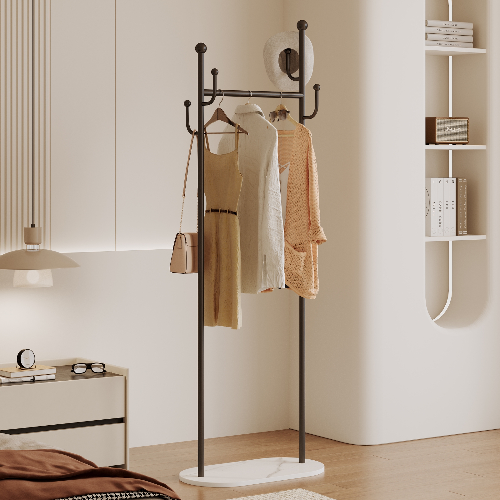 Simple Floor-Standing Clothes Hanger Bedroom Stora... – Grandado