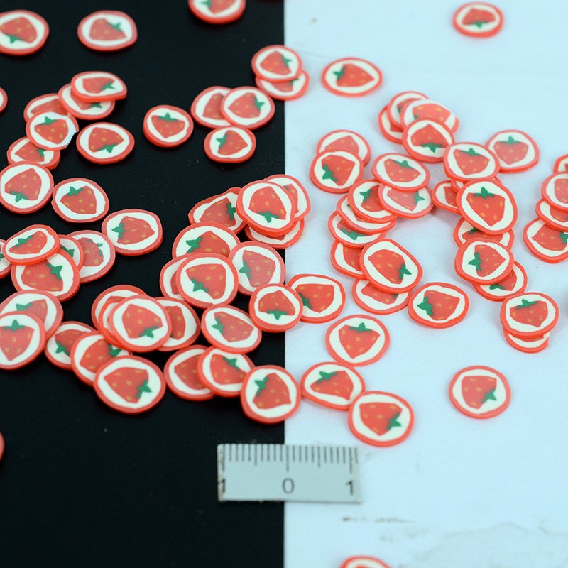 10g/lot Polymer Clay Cute Strawberry Sprinkles Lov... – Vicedeal