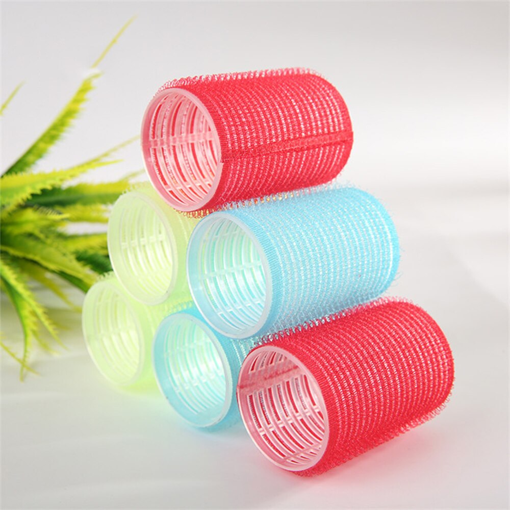 6 Pcs Random Color! Large Self Grip Hair Rollers P... – Grandado