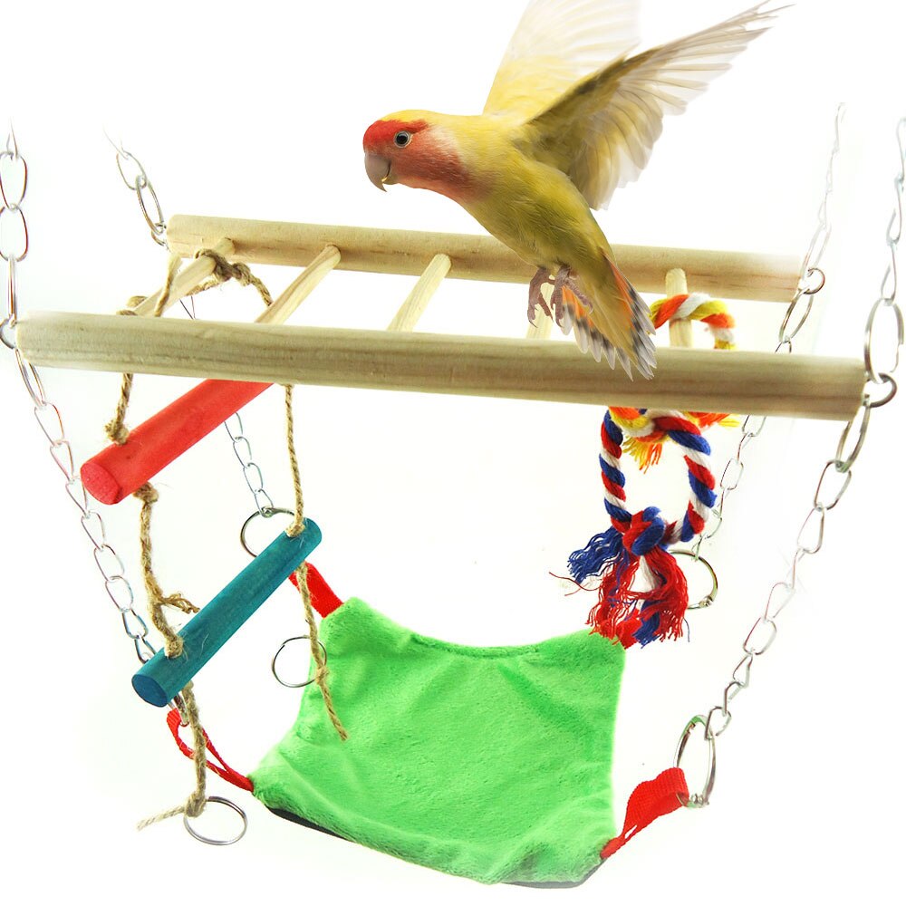 Wooden Hamster Suspension Bridge Ladder Toy Parrot... – Vicedeal
