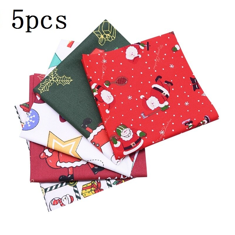 25x25cm Santa Claus Printed Cotton Cloth Sewing Qu... – Grandado