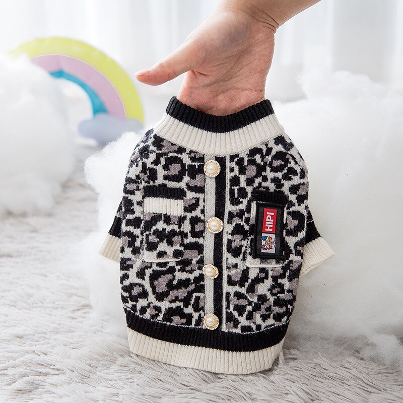 Cute Leopard Print Cotton Down Jacket Pet Warm Clo... – Grandado