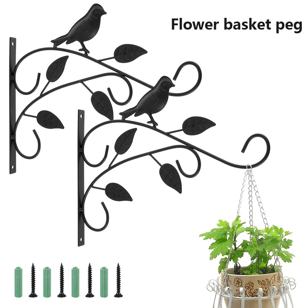 Metal Wall Hanging Flower Pot Support Bracket Hook... – Grandado
