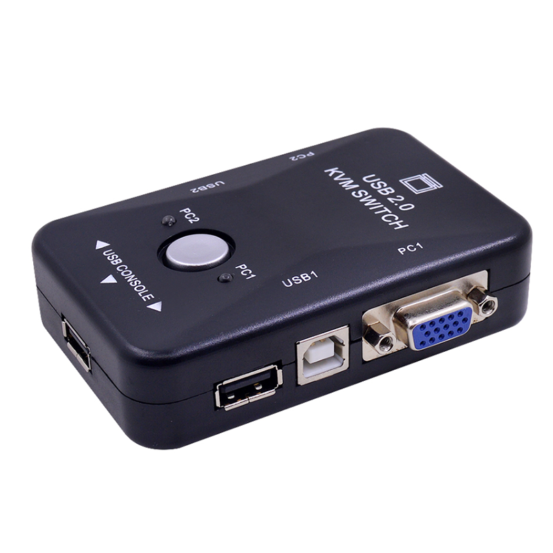 USB 2.0 KVM Switch Box 2 Port VGA Video Sharing Ad... – Grandado