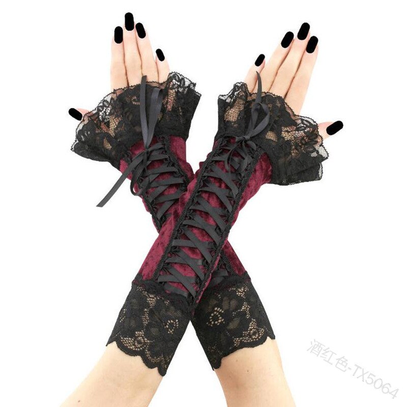 Bridal Arm Warmer Wedding Steampunk Long Lace Cuff... – Grandado