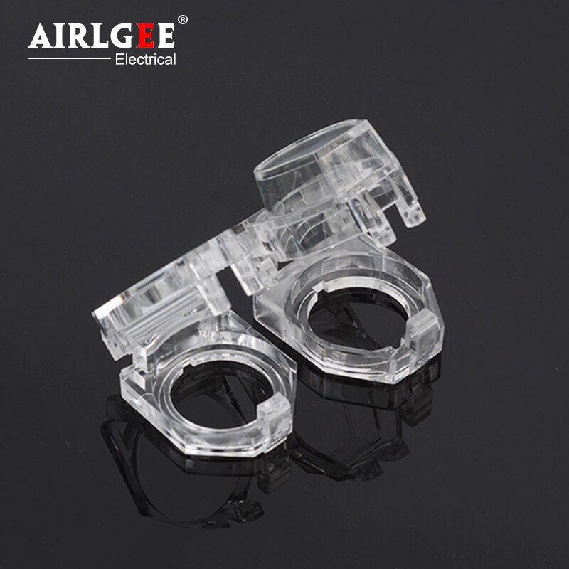 22mm button protective cover transparent square kn... – Grandado
