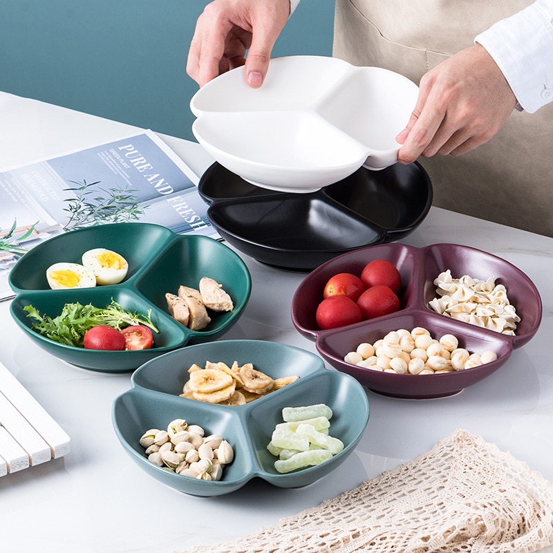 Dividing Plate Household Plate Ceramic Dividing Di... – Vicedeal