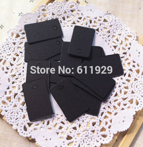 1000 pcs a lot blank 400 gsm black paper tag 2x3.3... – Vicedeal