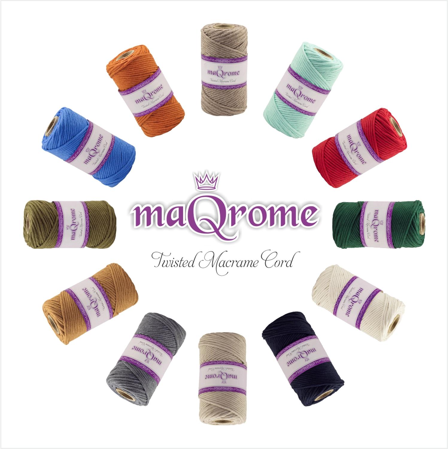 MaQrome Macrame Cord Single Twisted Yarn 3 mm – Grandado