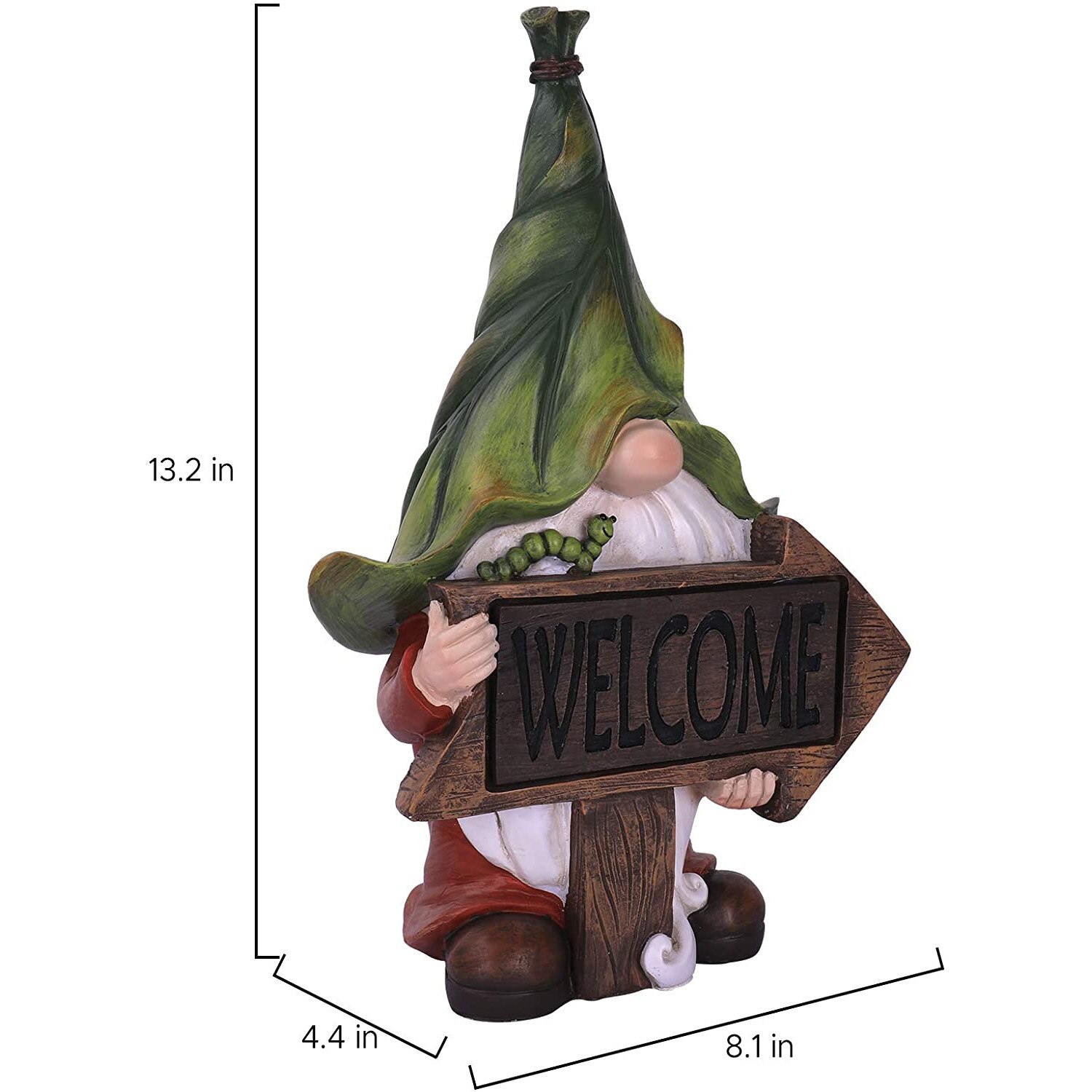 Resin Naughty Garden Gnome Solar Garden Light Funn Vicedeal