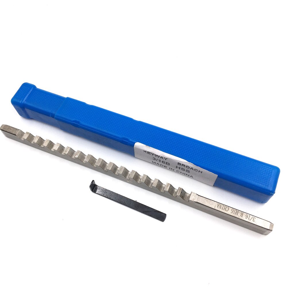 3/16 B Push-Type HSS Keyway Broach Inch Size with Shim Broaching Cutter ...