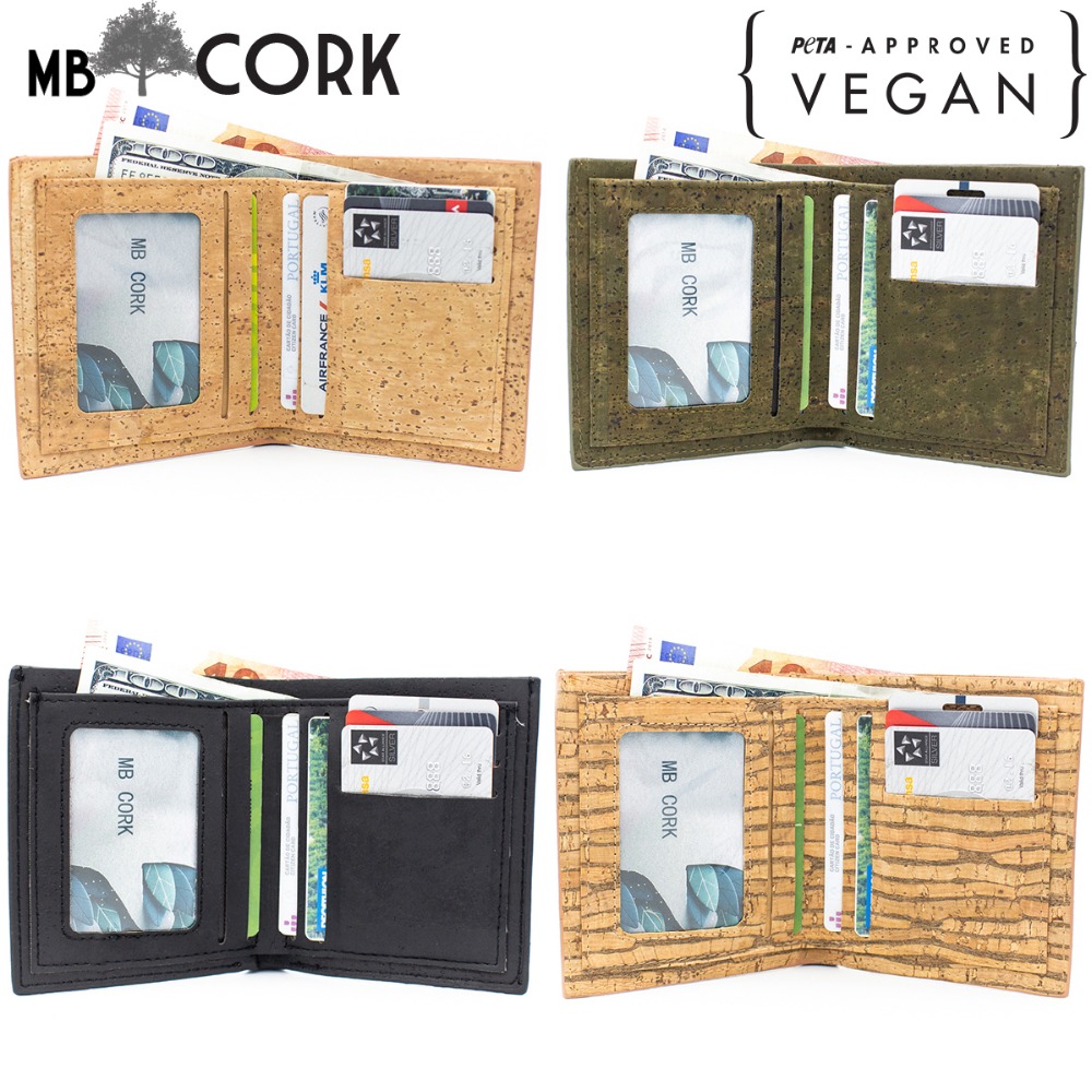 Cork wallet for men brown color cork handmade Orig... – Grandado