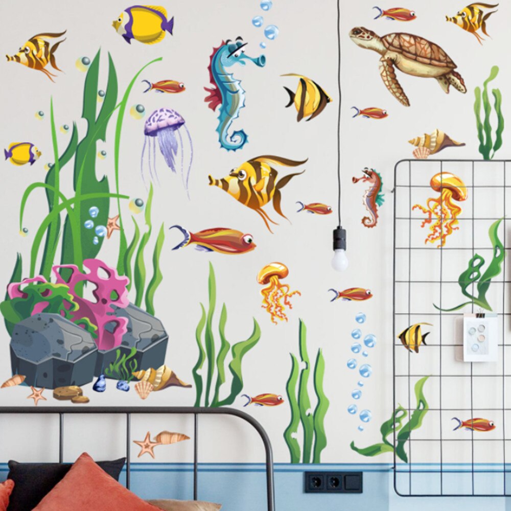 Ocean Creature Sea Life Stickers Removable Sea Tur... – Grandado