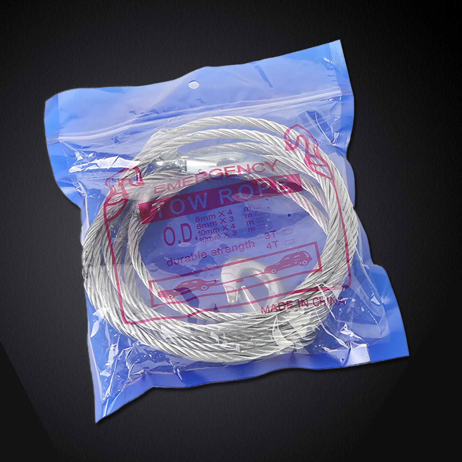 Abschleppen Seile mit Haken 4M 5 Tonnen Auto Stahl... – Grandado