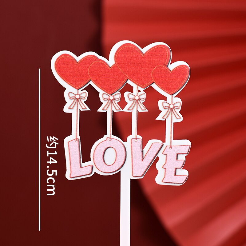 Hook Flower Love You Acrylic Cake Topper for Birth... – Grandado