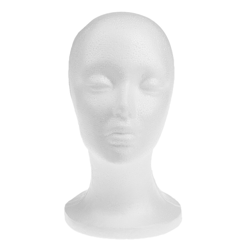 Foam Mannequin Female Head Model Dummy Wig Glasses... – Grandado