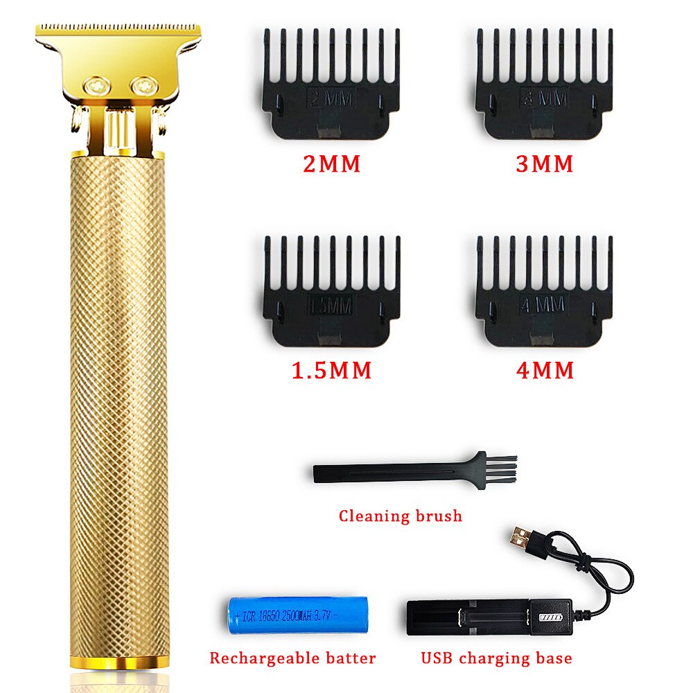 Men Cordless Hair Clipper Barber Gold Hair Trimmer... – Grandado