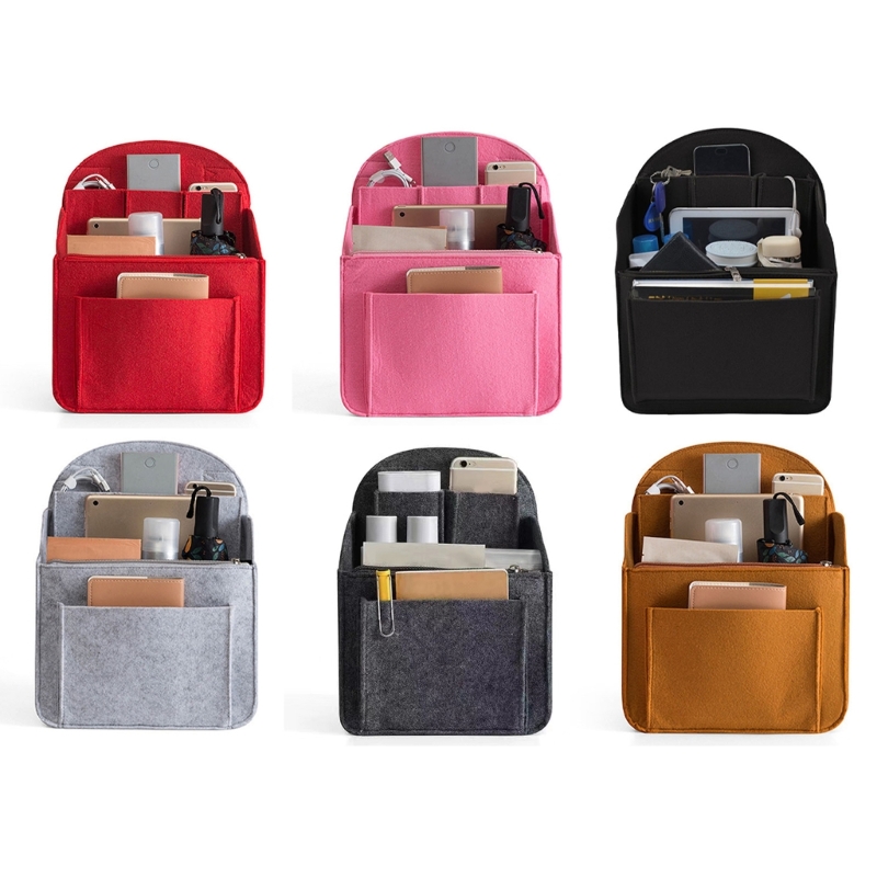 Shoulder Bag Handbag Felt Insert Pocket Backpack I... – Grandado