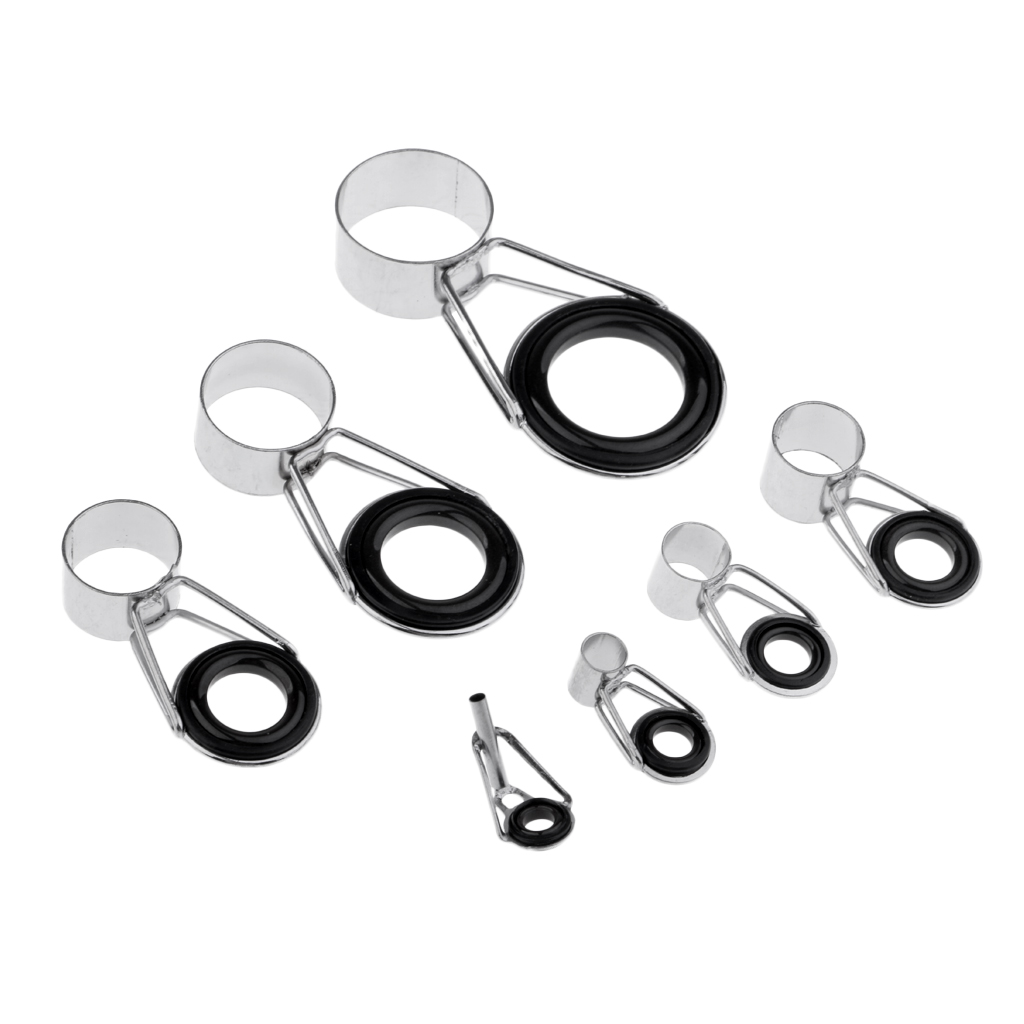 7Pcs Fishing Rod Guides Tip Tops Repair Ceramic Ri... – Grandado