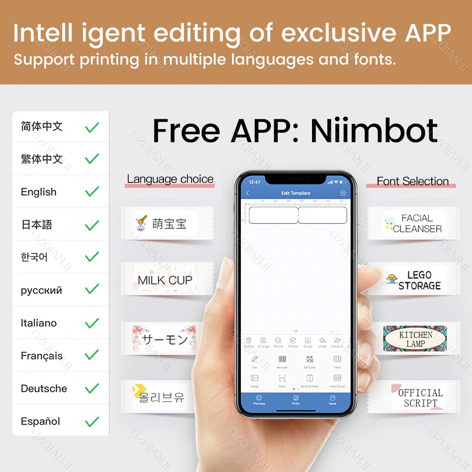 Niimbot D11 Label Bluetooth Thermische Printer Min... – Vicedeal