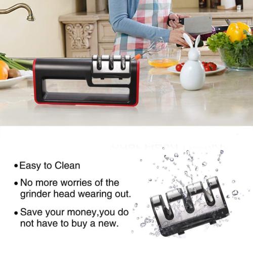 3 Stages Multifunctional Knife Sharpener Handle Ha... – Grandado