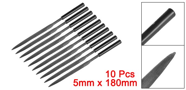 uxcell 10Pcs Second Cut Steel Half Round Needle Fi... – Grandado