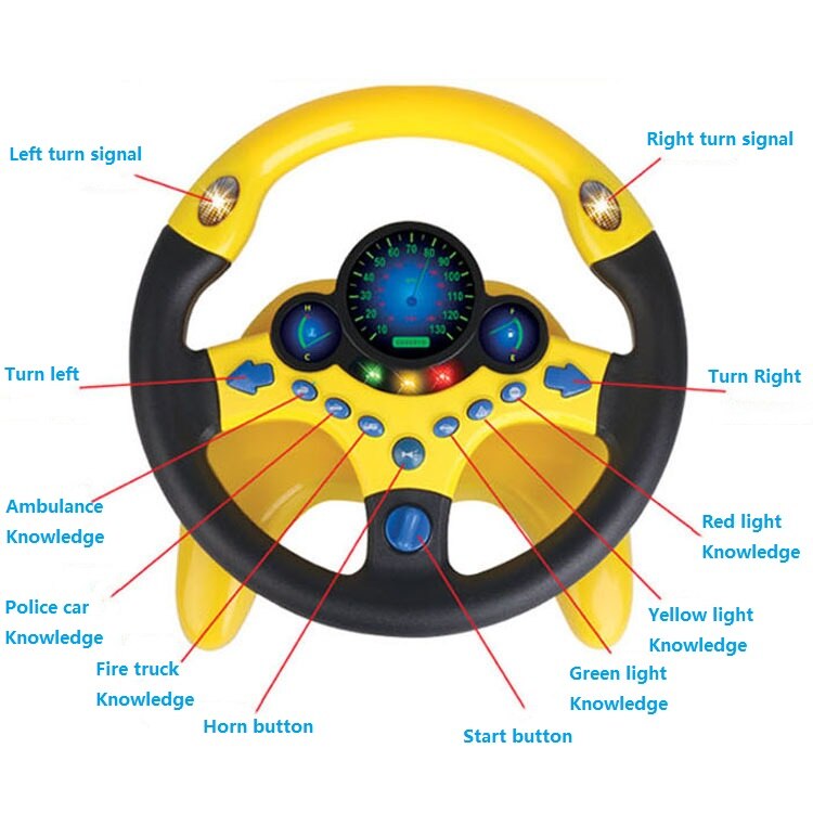 Infant Shining Eletric Simulation Steering Wheel T... – Grandado