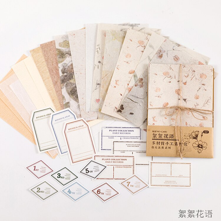 30pcs/lot Vintage Floral Texture Memo pad Kraft Pa... – Vicedeal