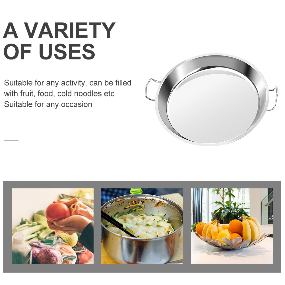 Stainless Steel Plate Cold Dish Serving Tray Food ... – Vicedeal