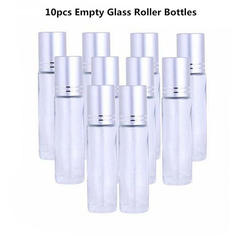 10pcs Glass Roll-on Bottles 10 ml for Essential Pe... – Grandado