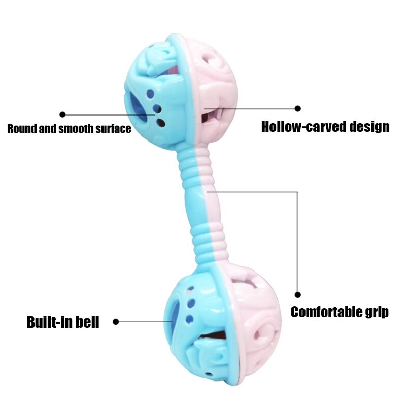 3 Pcs Double Head Baby Rattles Hands Shake Bell To... – Grandado