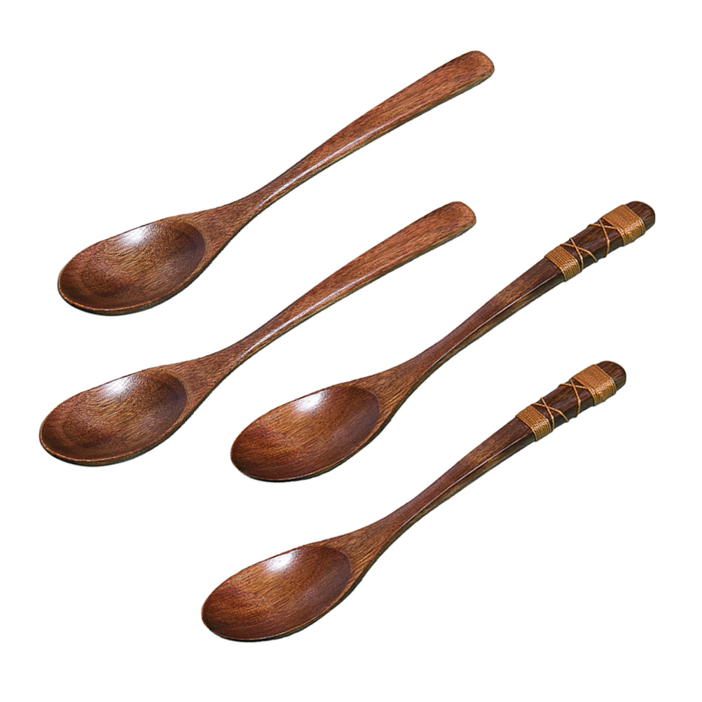 4 Stuks Houten Lepels Met Gebonden Lijn Op Handvat... – Vicedeal