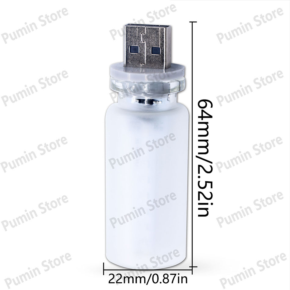 Led-forlygteperle usb farverig bilatmosfære natlam... – Grandado