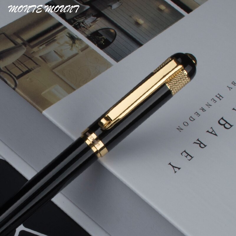 MONTE MOUNT Luxury Black Gold Clip ballpoint Pen s... – Grandado
