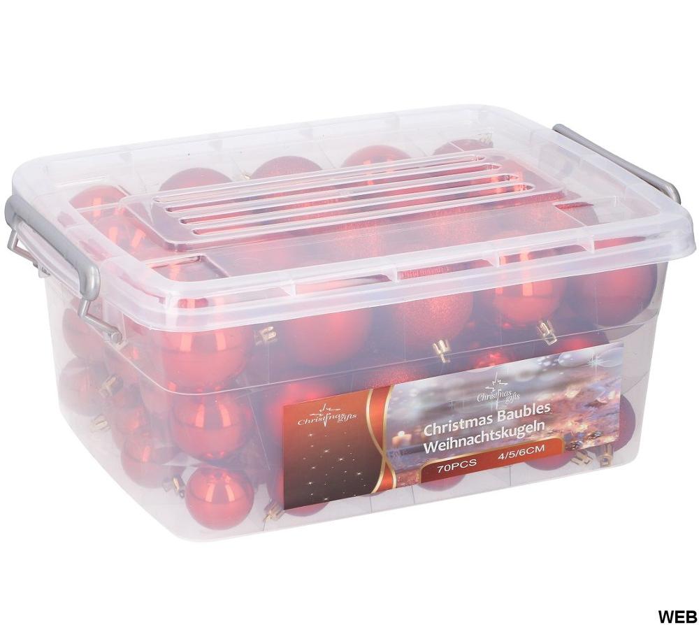 70 Pcs Ballen Kerst Verpakking 4-5-6cm Rode Kerstc... – Vicedeal