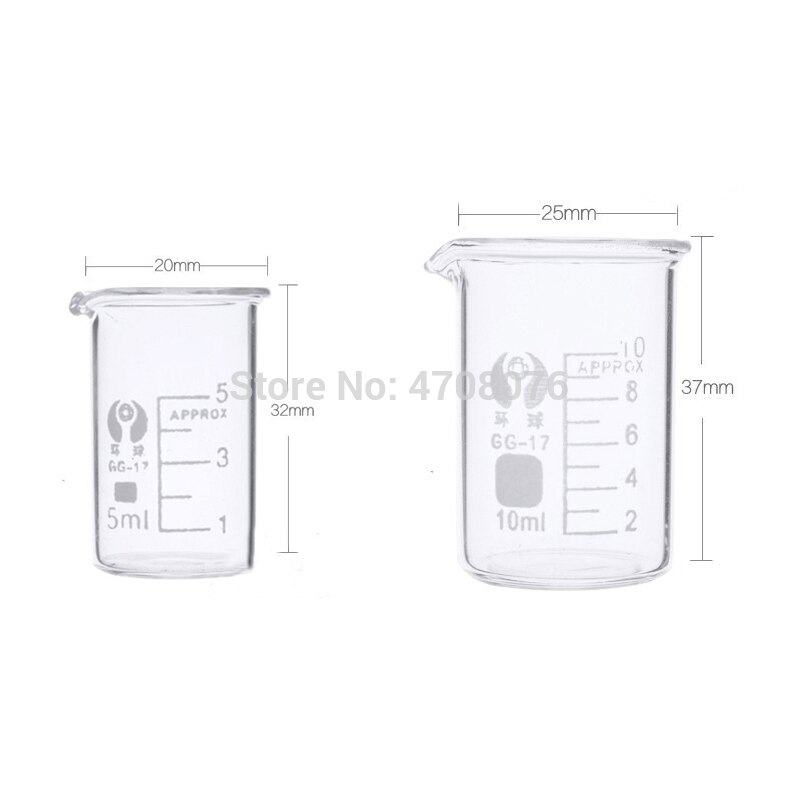 10ml 20pcs/set Pyrex Beaker borosilicate glass Lab... – Grandado