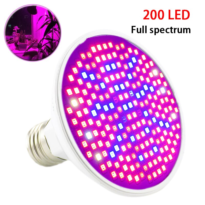 200 290 fullspektrum led växtodlingslampor e27 la... – Grandado