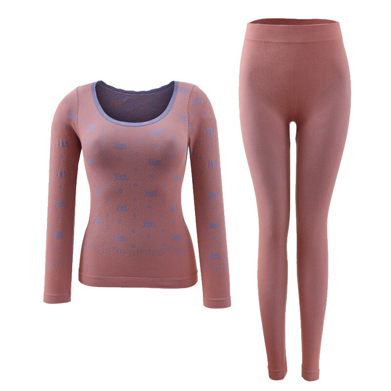 Women's long inner thermal underwear set slim ... – Grandado